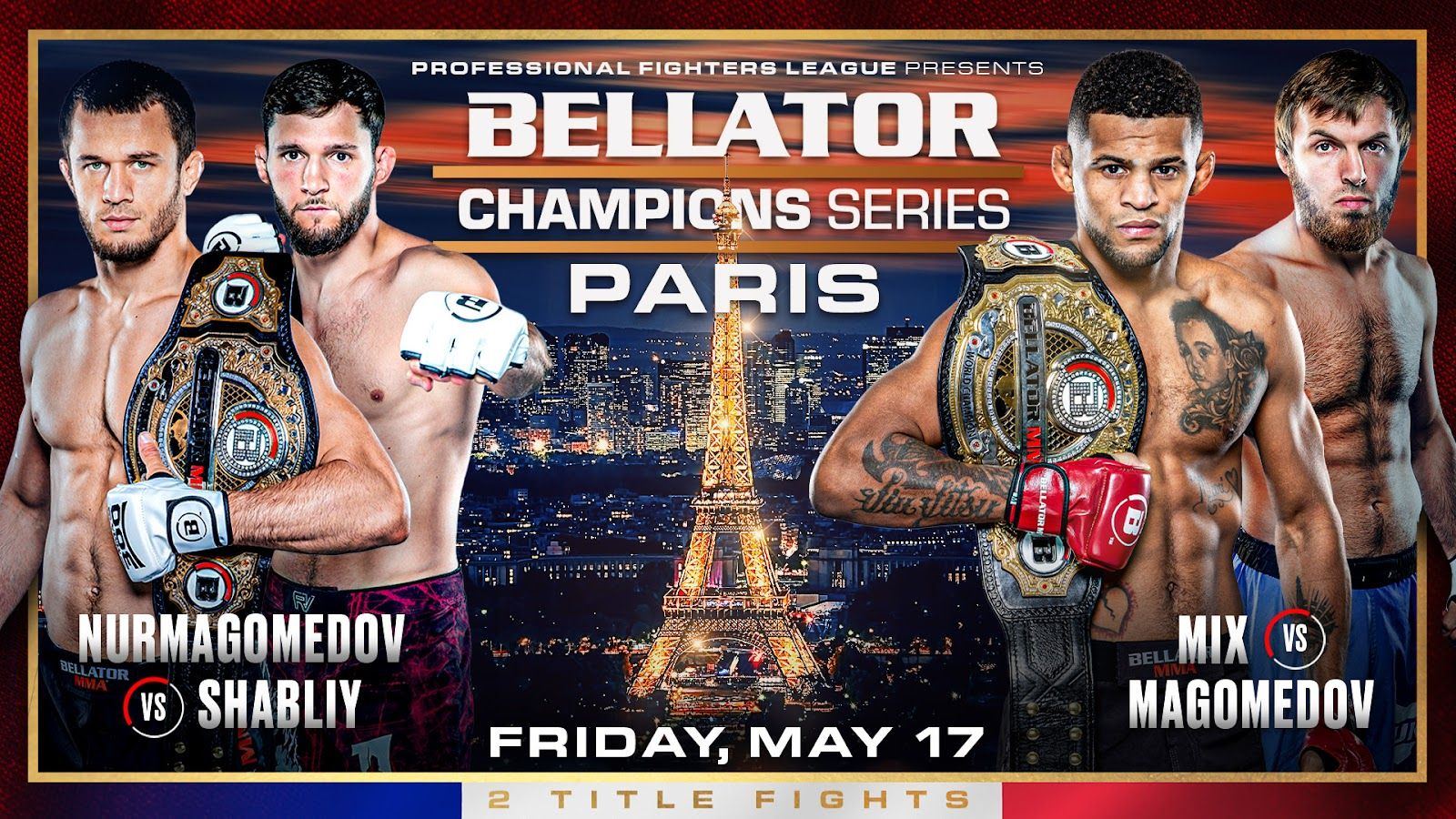 Bellator Champions Series heads to Paris with two massive title fights ...