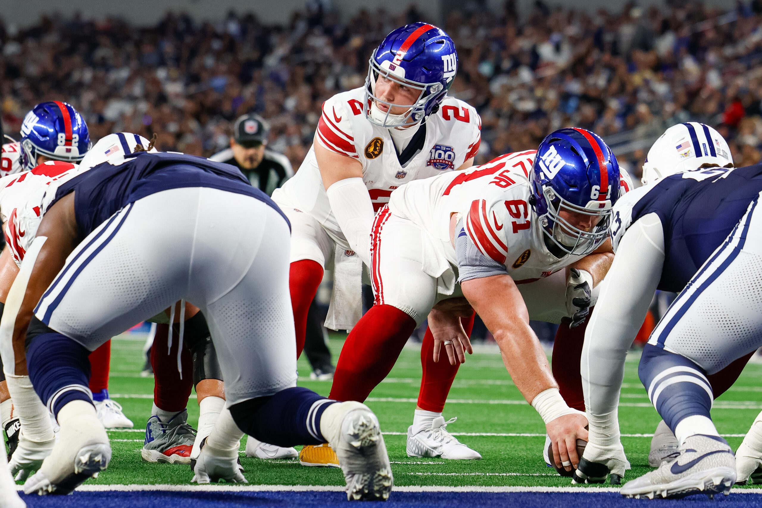 The Giants failed once again to rebuild their offensive line